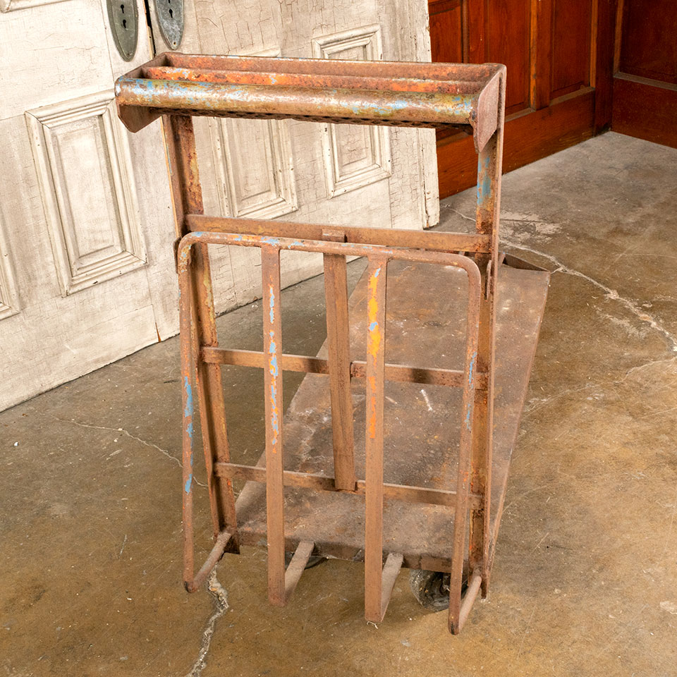 Vintage Industrial Metal Factory Cart