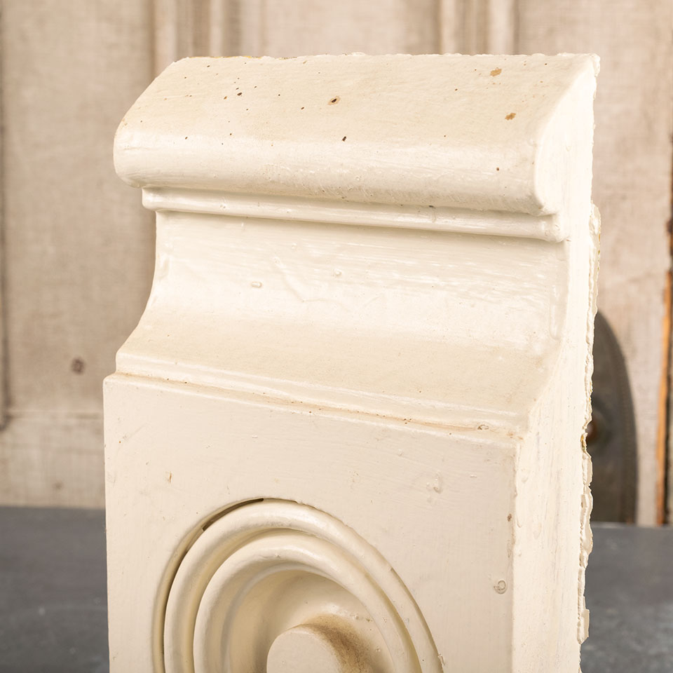 Antique Wood Rosette Trim Block