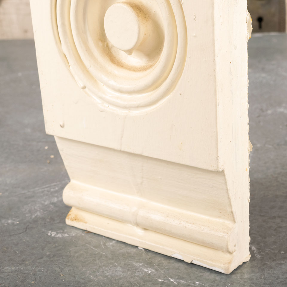 Antique Wood Rosette Trim Block