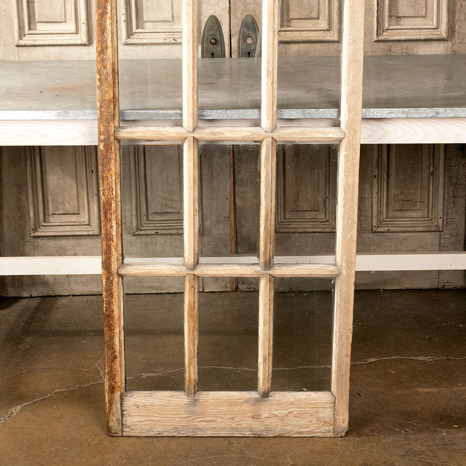 Antique Divided Lite Wood Window Sash