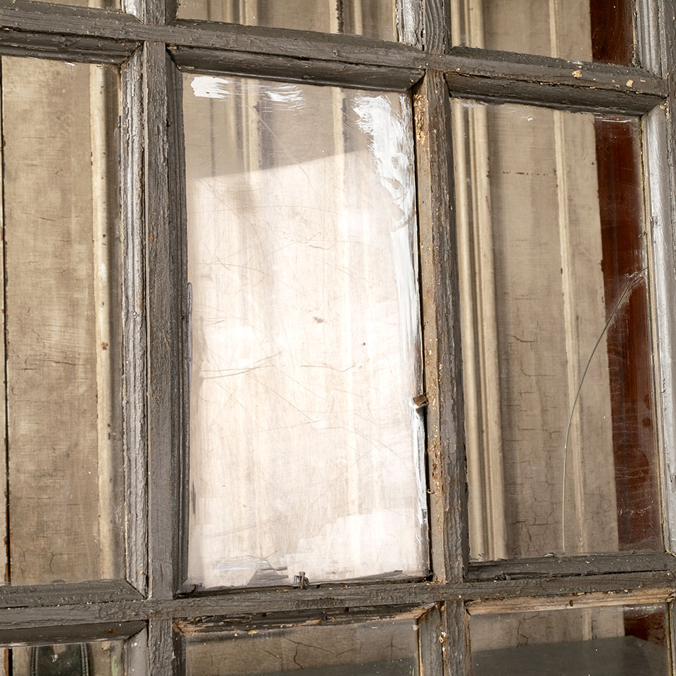 Antique Divided Lite Wood Window Sash