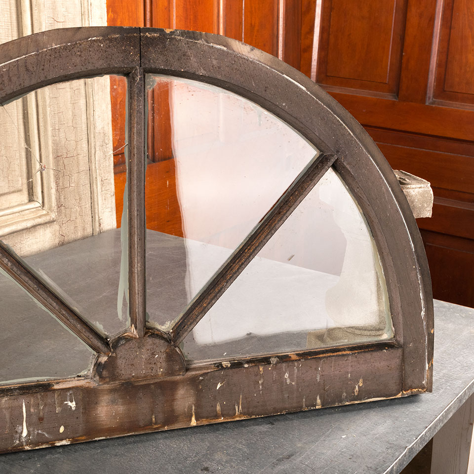 Salvaged Semi-Circular Arched Divided Lite Window