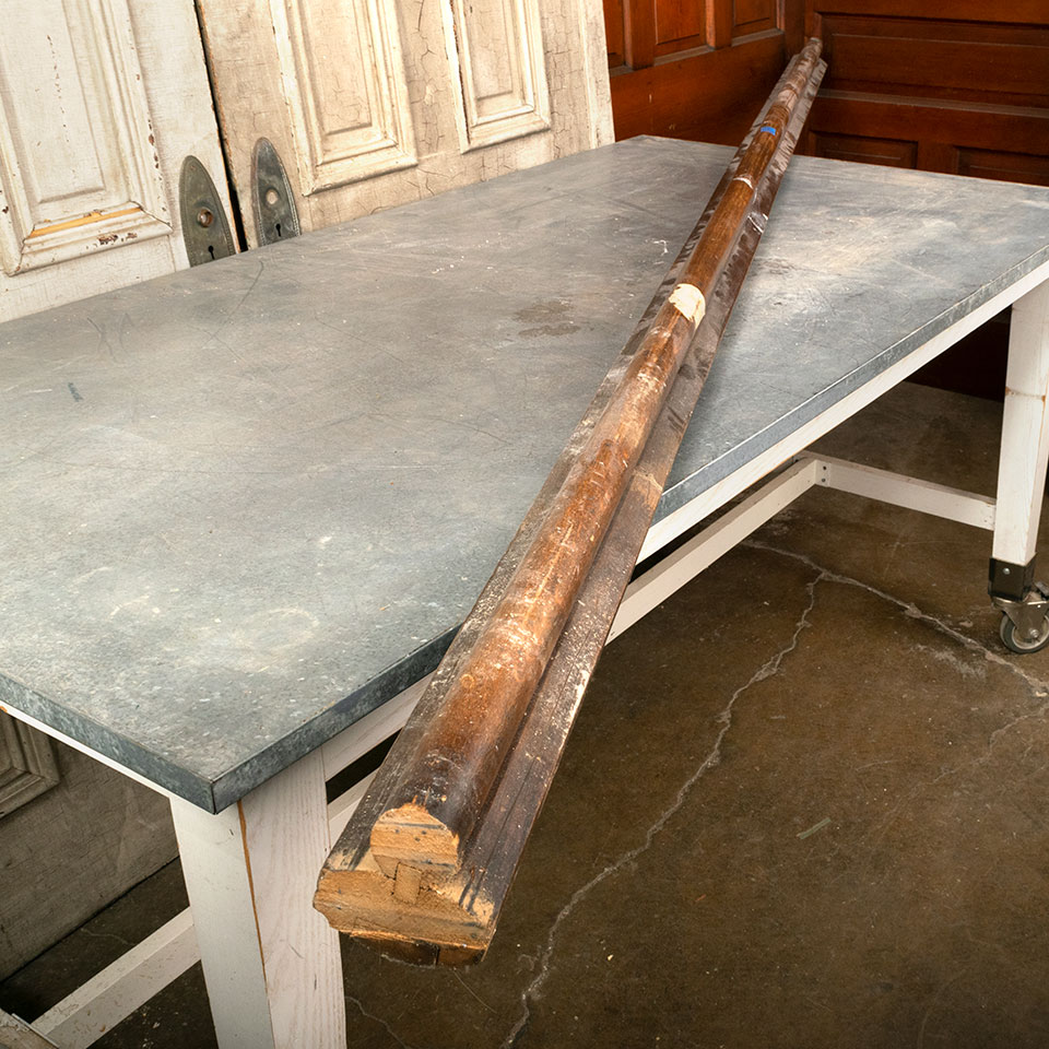 Salvaged Antique Oak Staircase Handrail