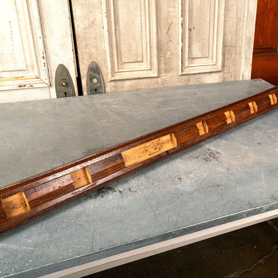 Salvaged Antique Oak Staircase Handrail