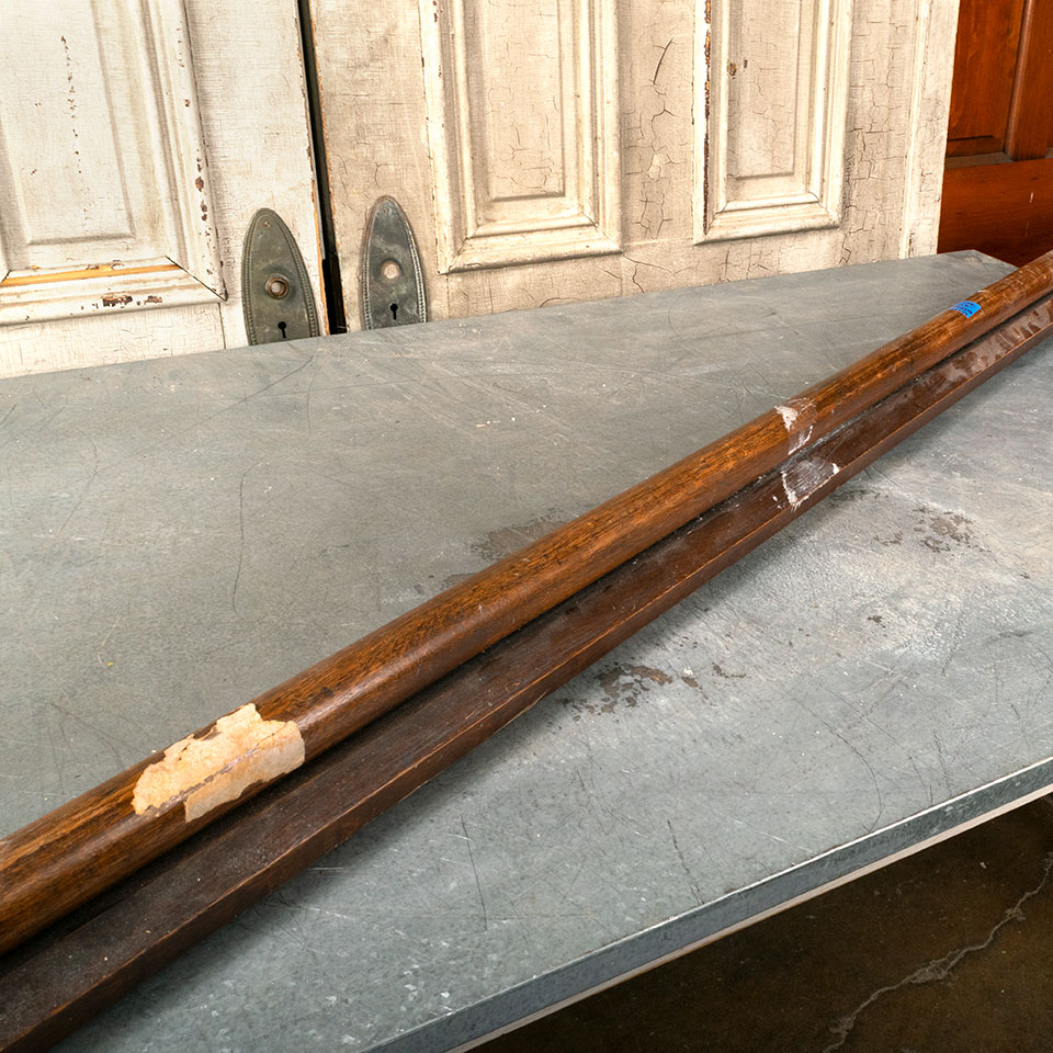 Salvaged Antique Oak Staircase Handrail