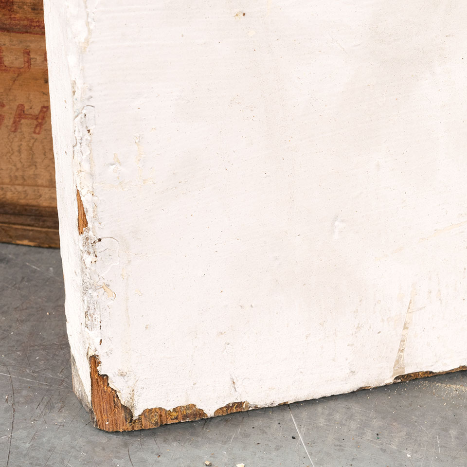 Salvaged Painted Wood Plinth Trim Block