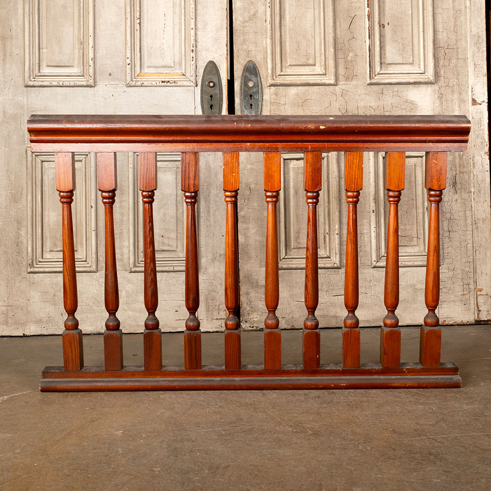 Salvaged Antique Pine Staircase Balustrade