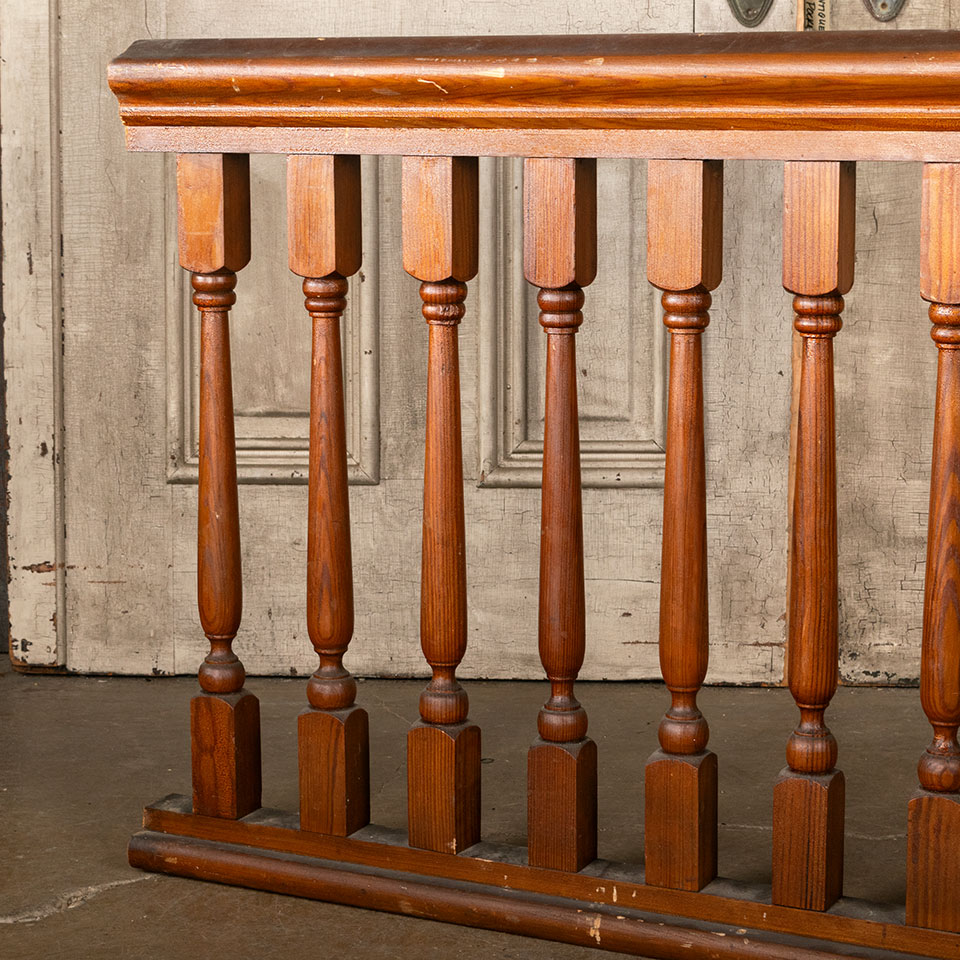 Salvaged Antique Pine Staircase Balustrade