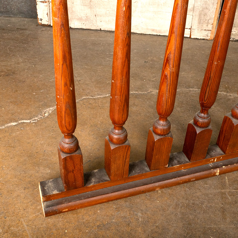 Salvaged Antique Pine Staircase Balustrade