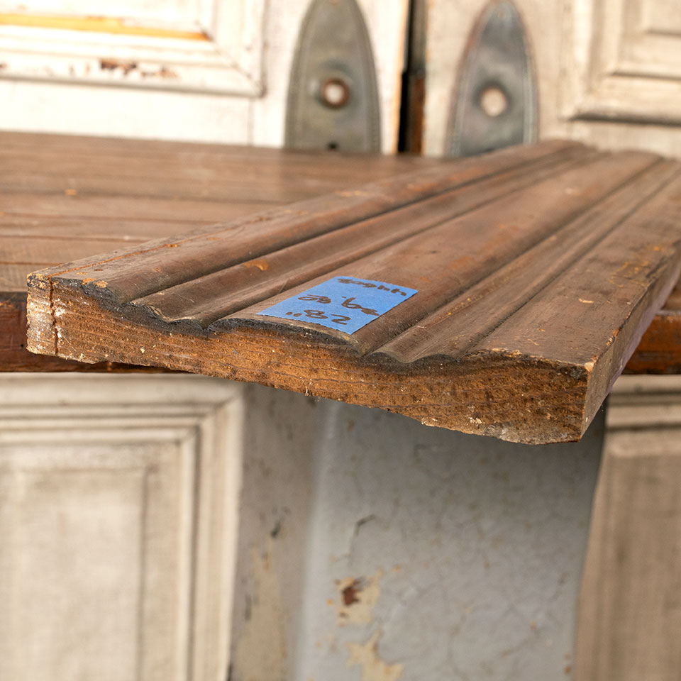 Salvaged Antique Unpainted Wood Casing