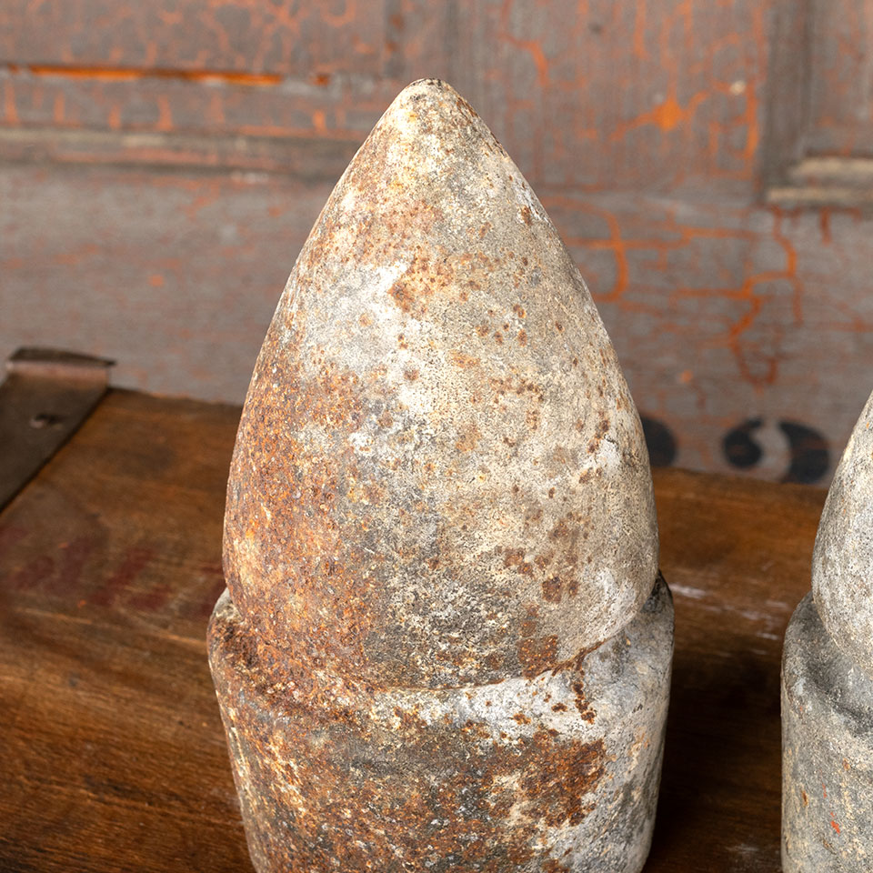 Salvaged Cast Metal Fence Post Finials