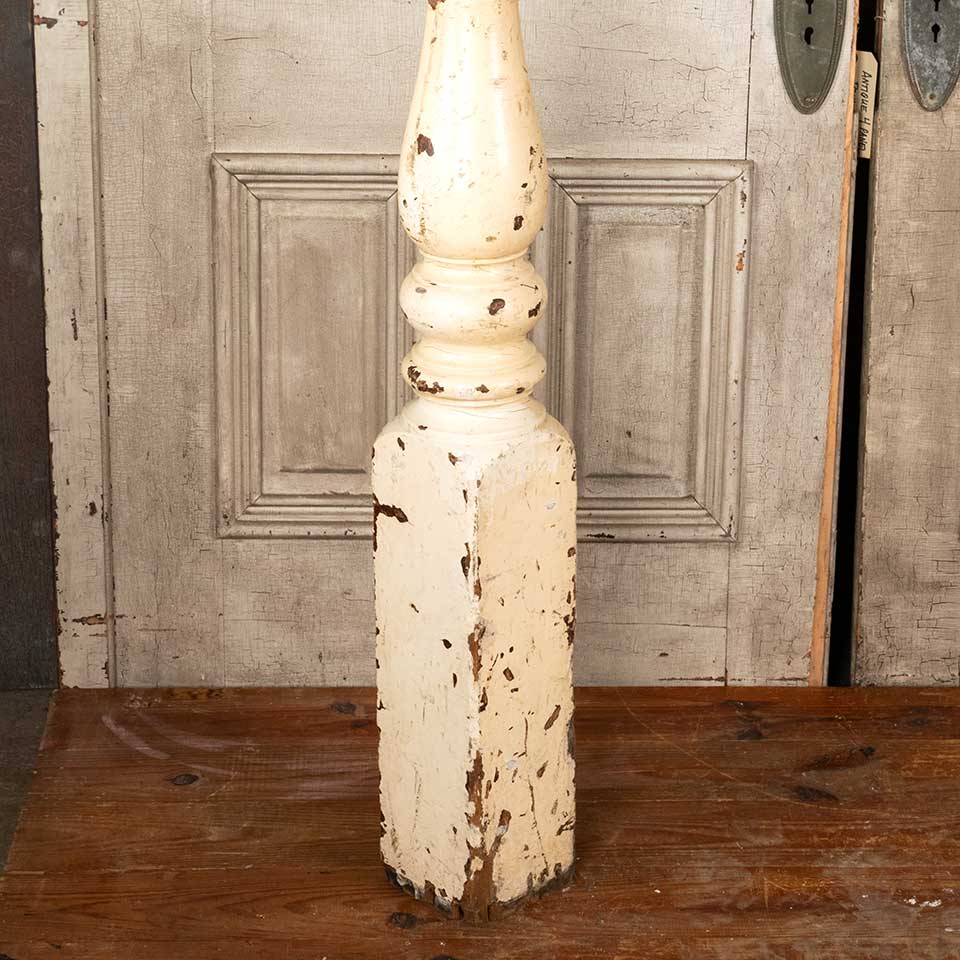 Salvaged Antique Wood Staircase Newel Post