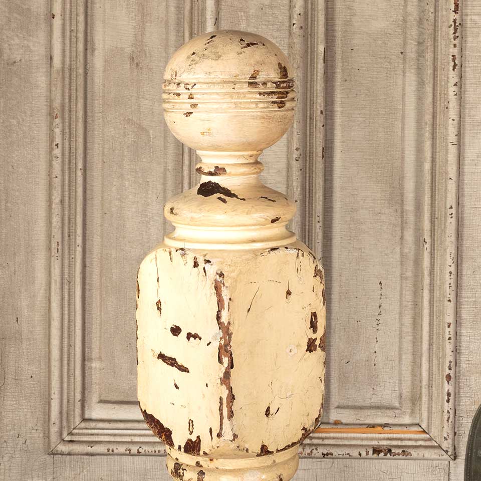 Salvaged Antique Wood Staircase Newel Post