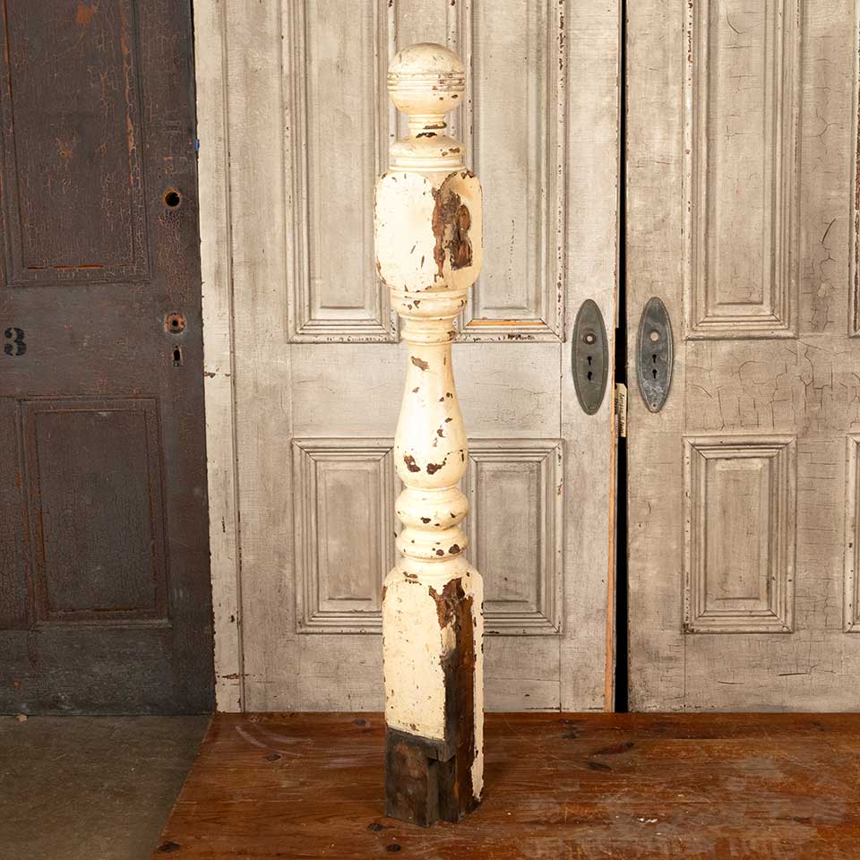 Salvaged Antique Wood Staircase Newel Post