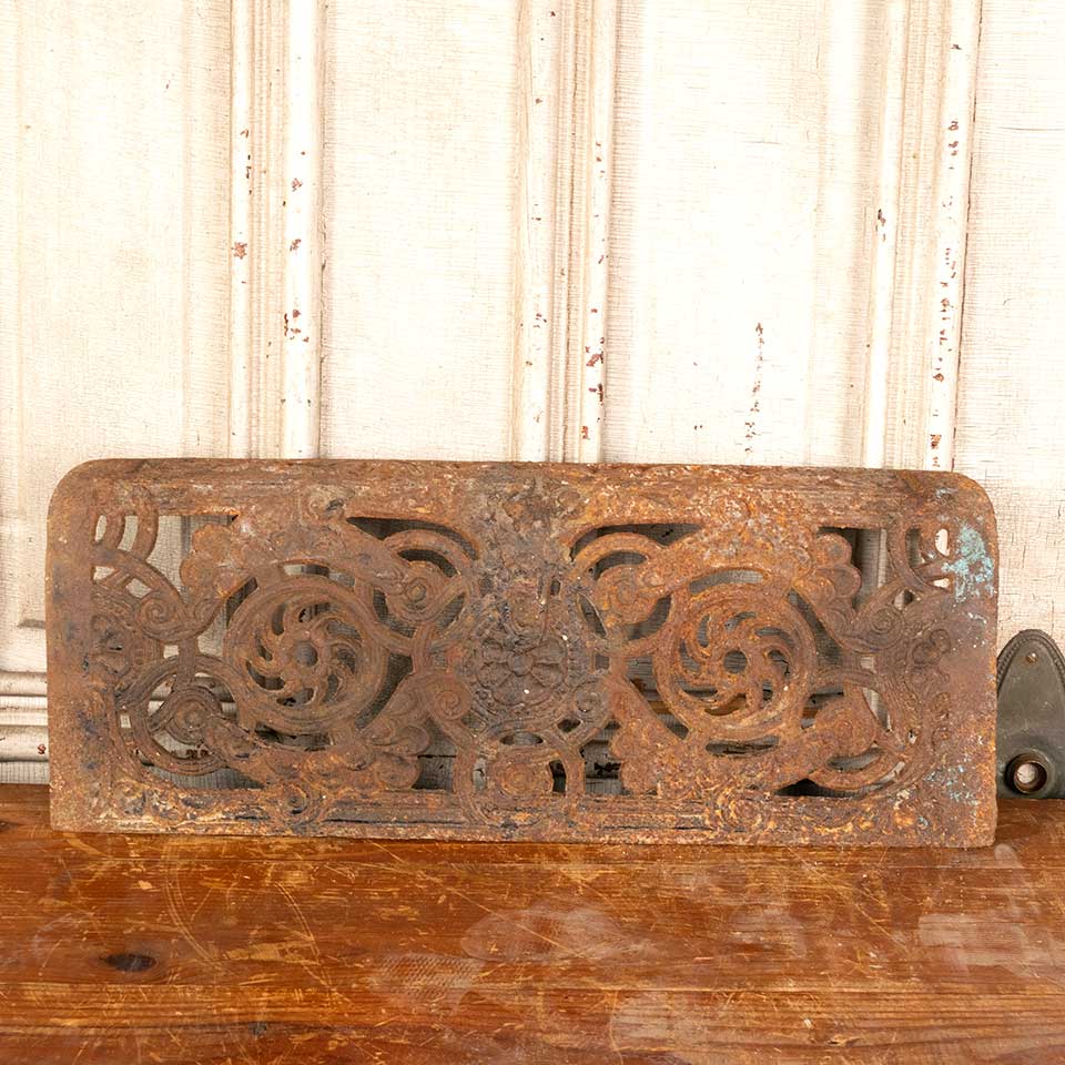 Antique Cast Iron Fireplace Ember Screen
