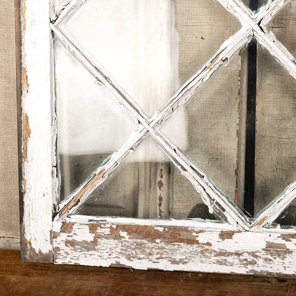 Salvaged Antique Divided Lite Wood Window