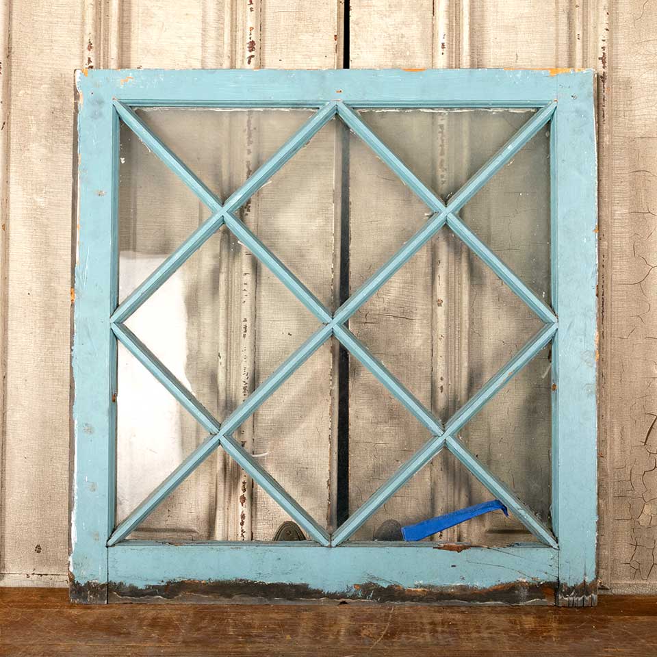 Salvaged Antique Divided Lite Wood Window