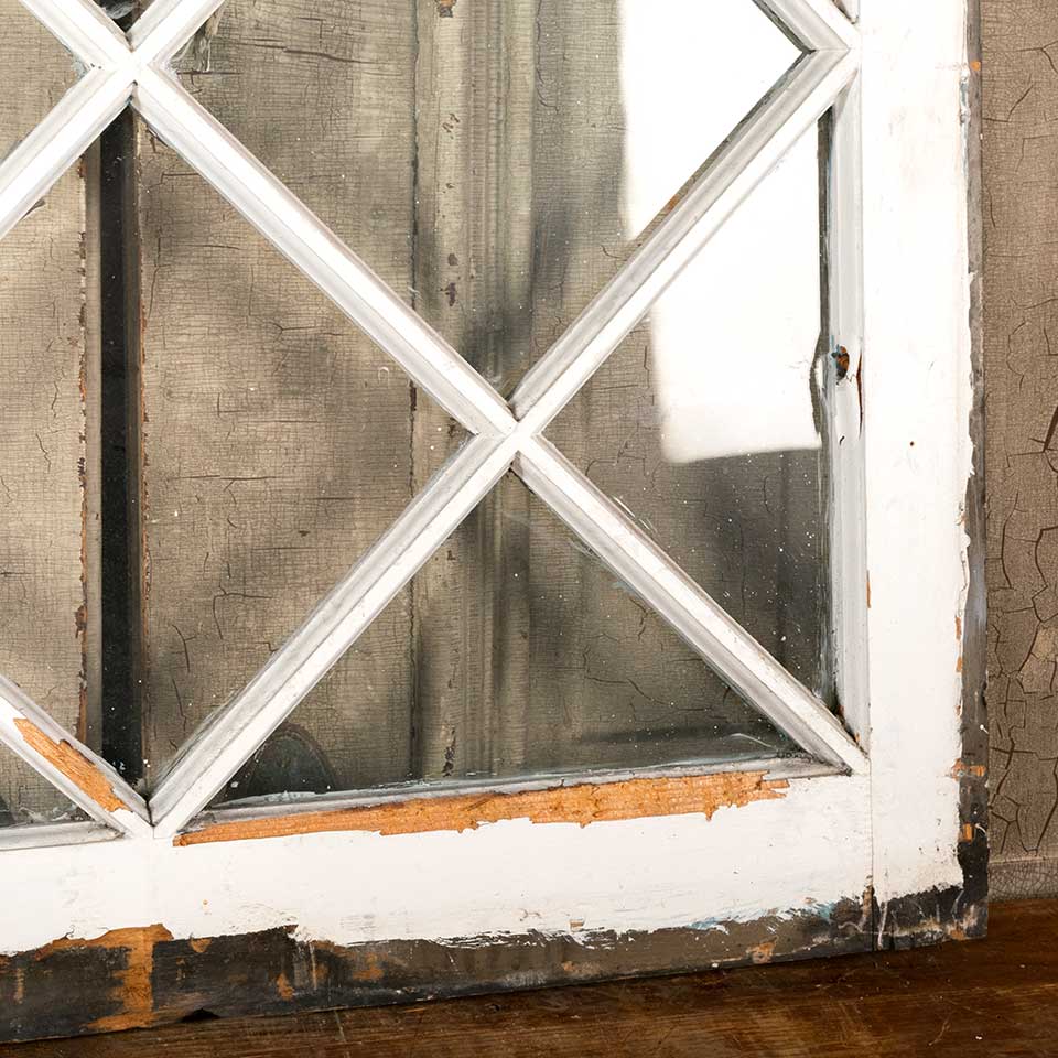 Salvaged Antique Divided Lite Wood Window