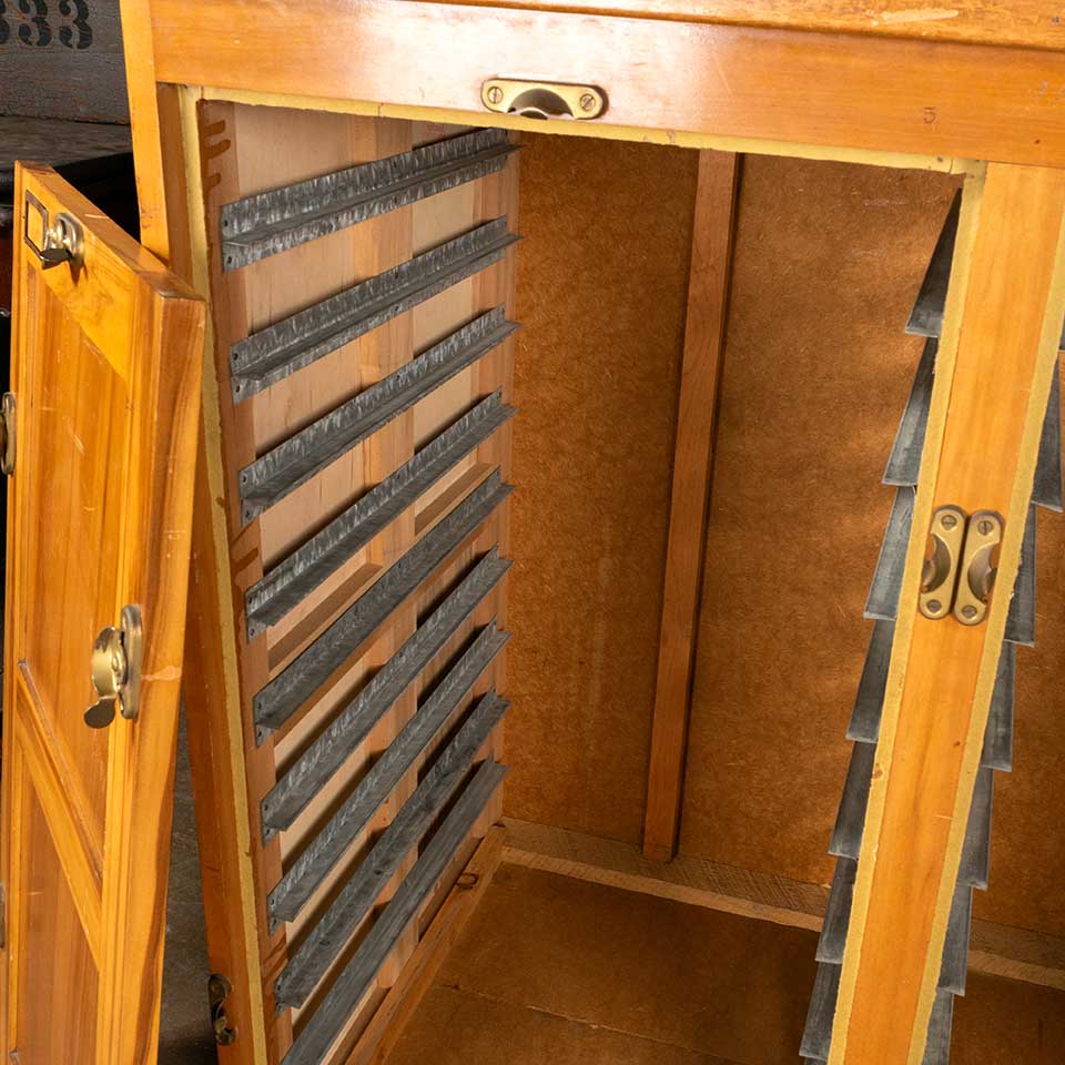 Vintage Wood Sample Storage Cabinet