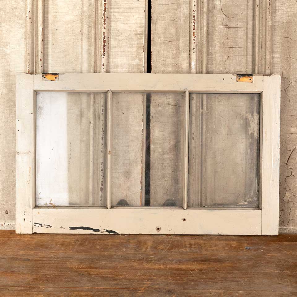 Antique Divided Lite Wood Transom Window
