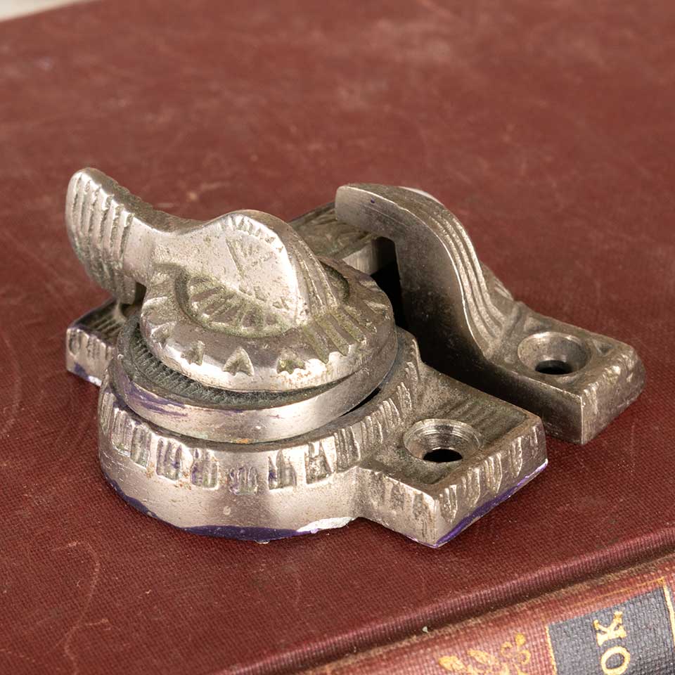 Victorian Style Nickel Window Sash Lock
