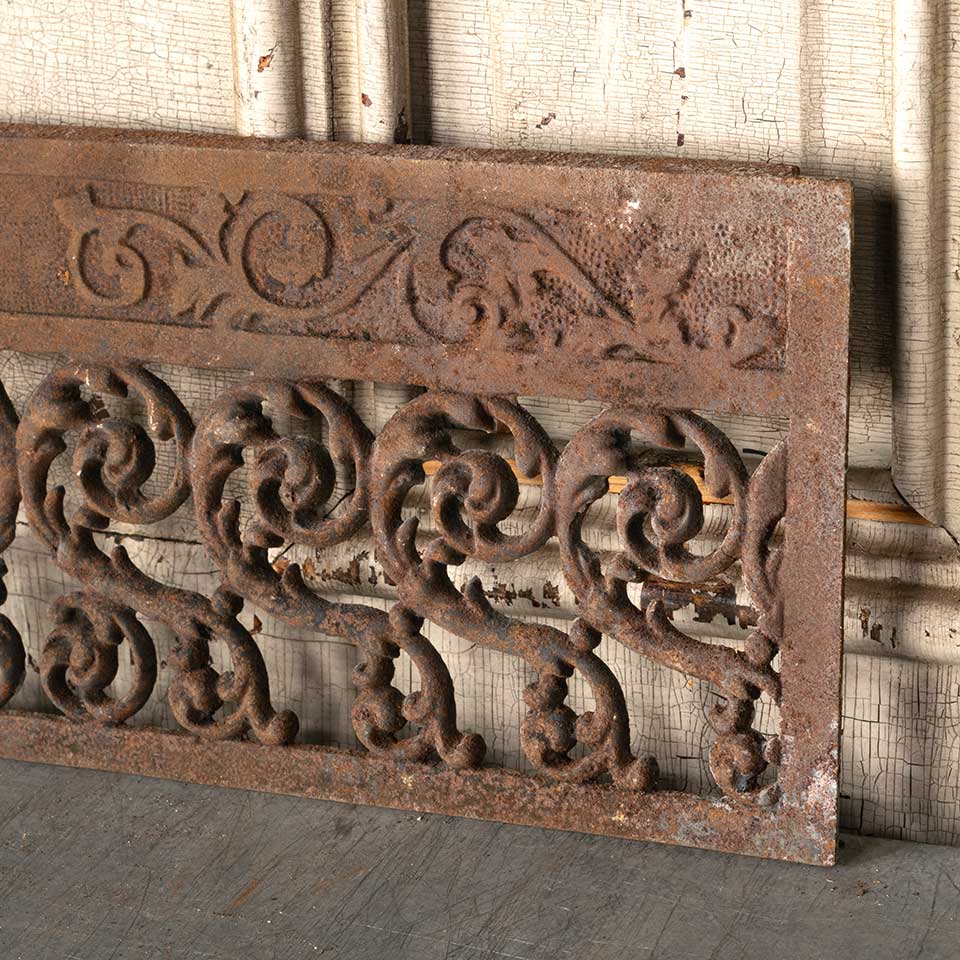 Antique Cast Iron Fireplace Ember Screen