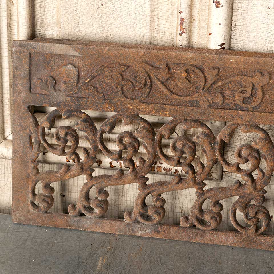 Antique Cast Iron Fireplace Ember Screen