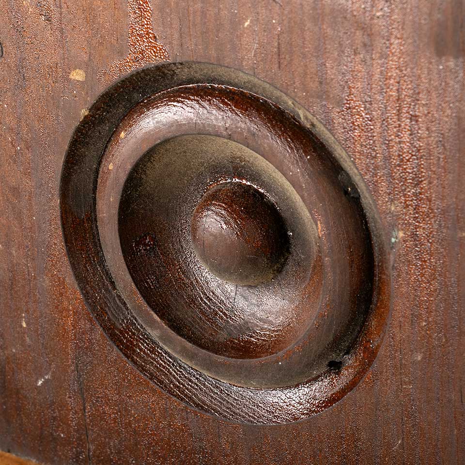 Antique Wood Rosette Interior Trim Block